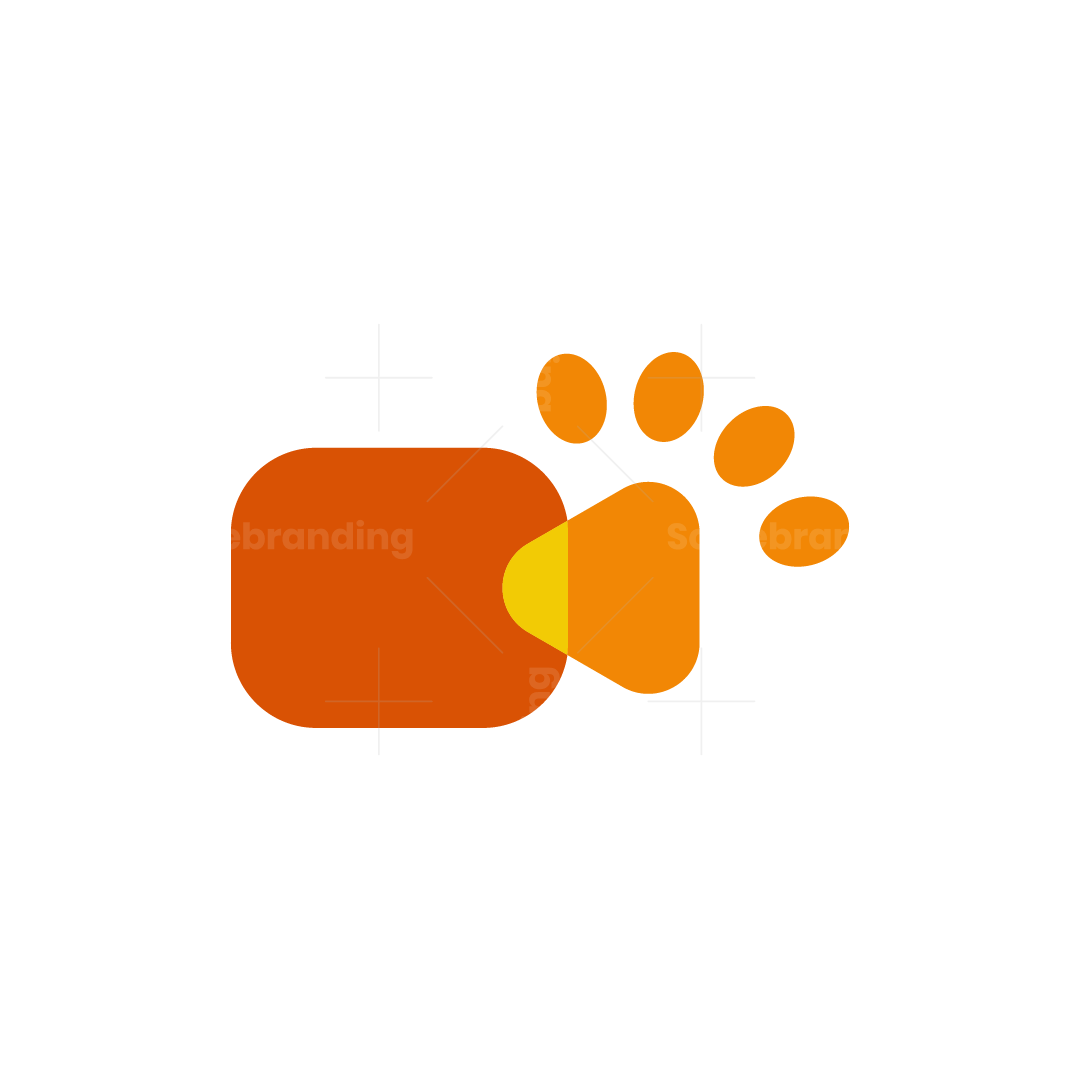 Video Camera Pet Paw Logo | Scalebranding