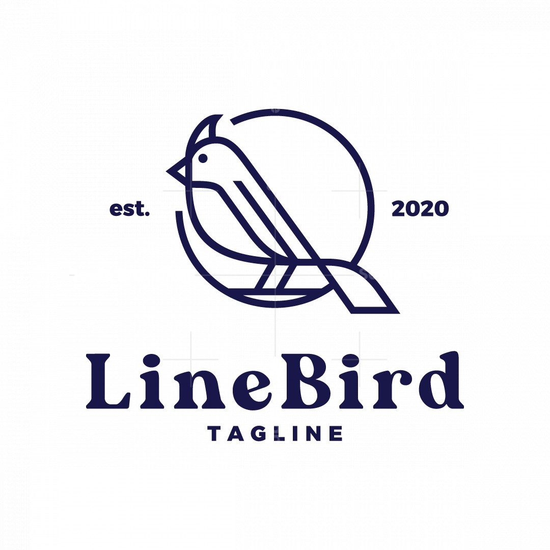 Vintage Outline Line Bird Logo | Scalebranding