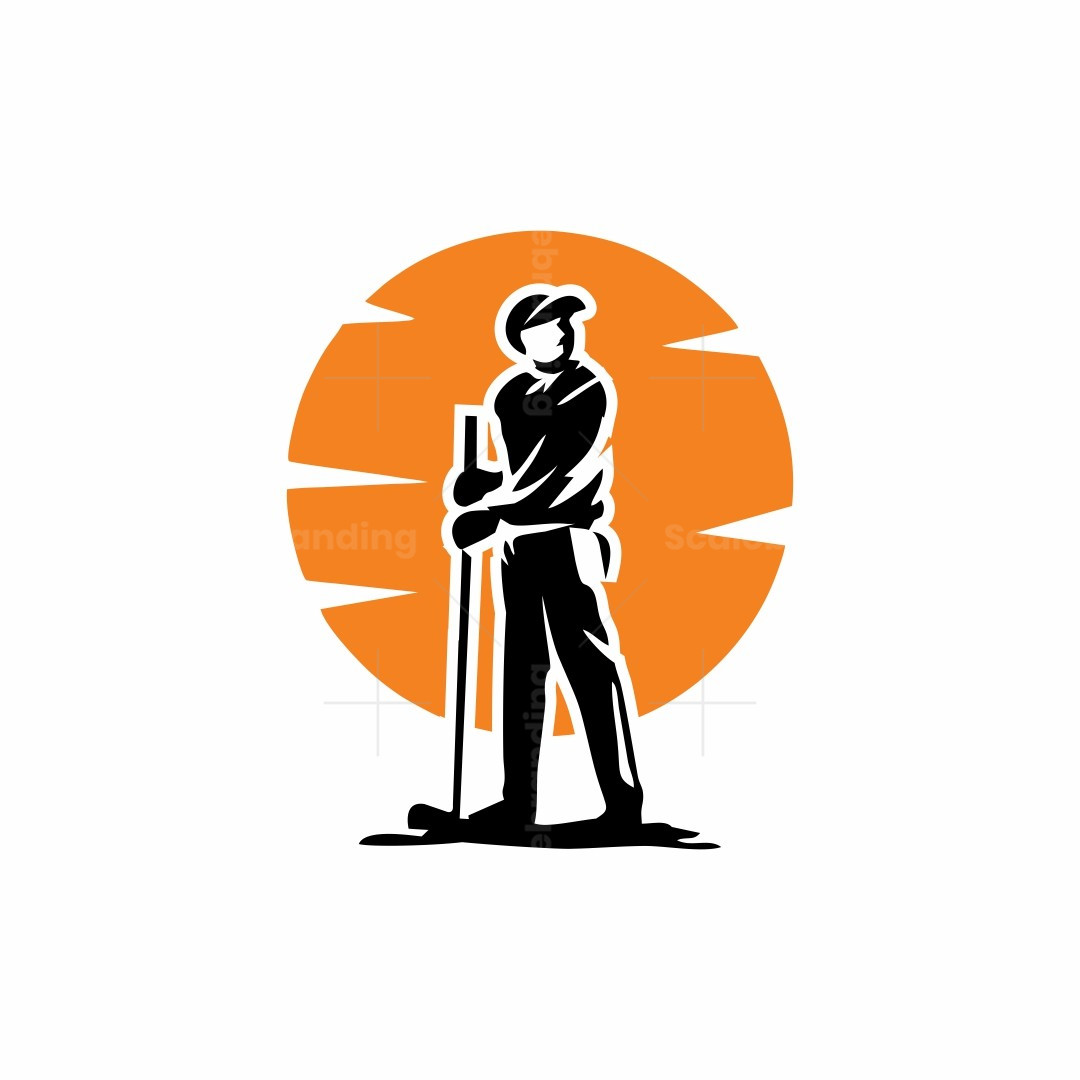 Vintage Sunset Golf Man Logo | Scalebranding