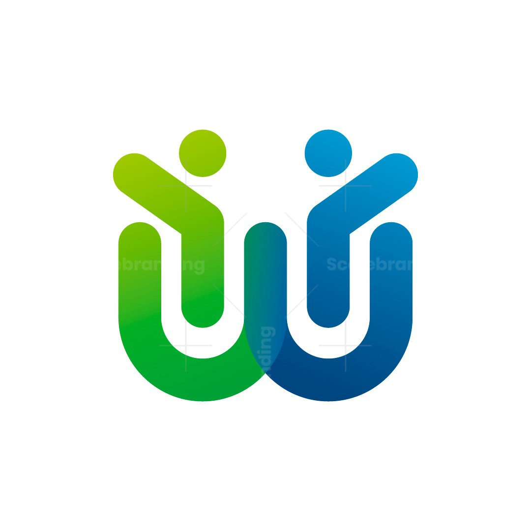 W Letter Human Logo | Scalebranding
