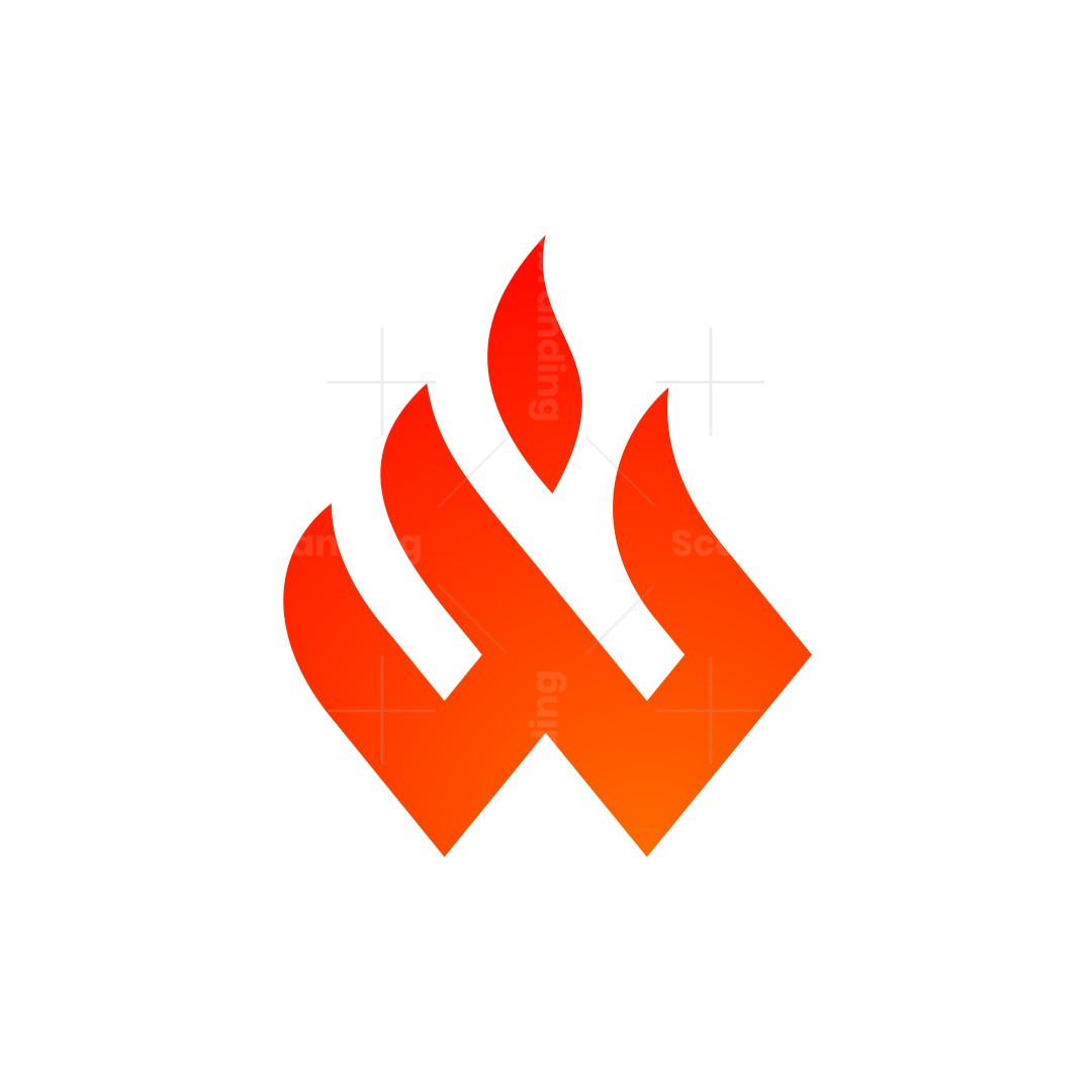 W Red Flame Logo | Scalebranding