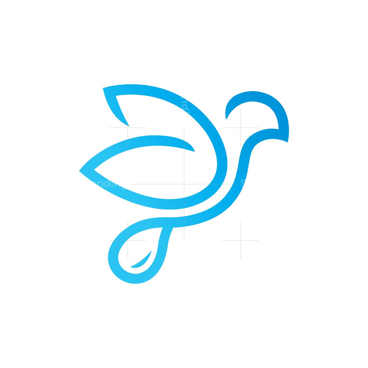 Water Drop Flower Bird Logo | Scalebranding