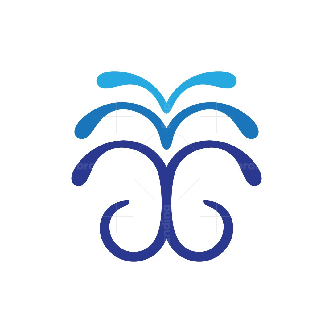 Water Fountain Butterfly Logo Blue Butterfly Monarch Logo | Scalebranding