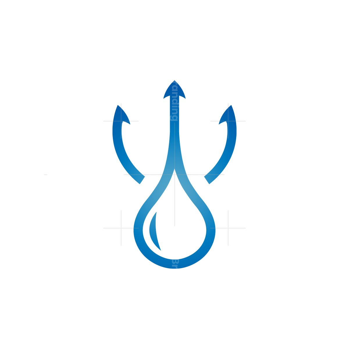 Water Poseidon Trident Logo Aqua Trident Logo | Scalebranding