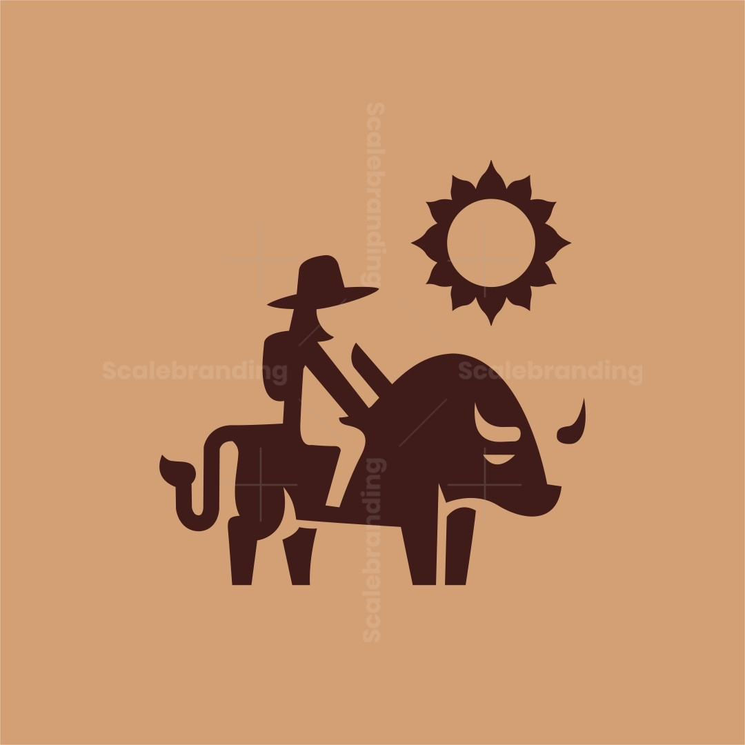 Western Cowboy and Bull Logo | Scalebranding
