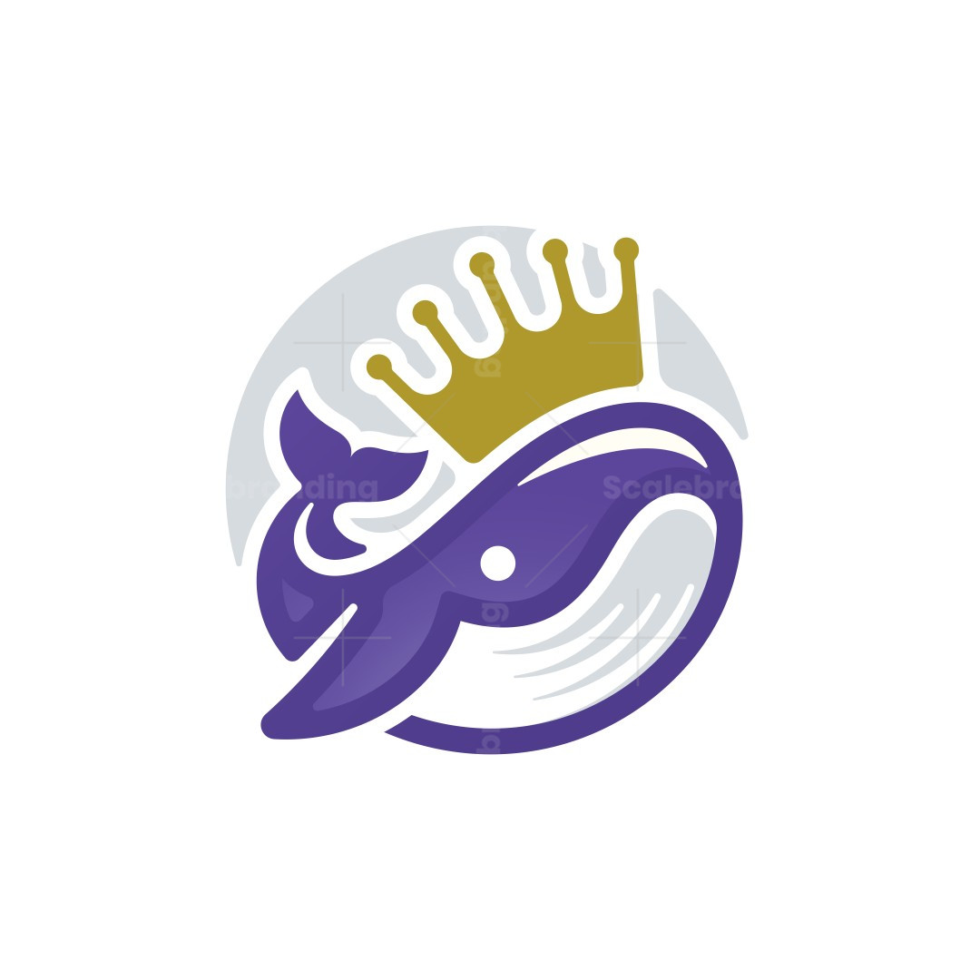 Whale King Mascot Logo | Scalebranding