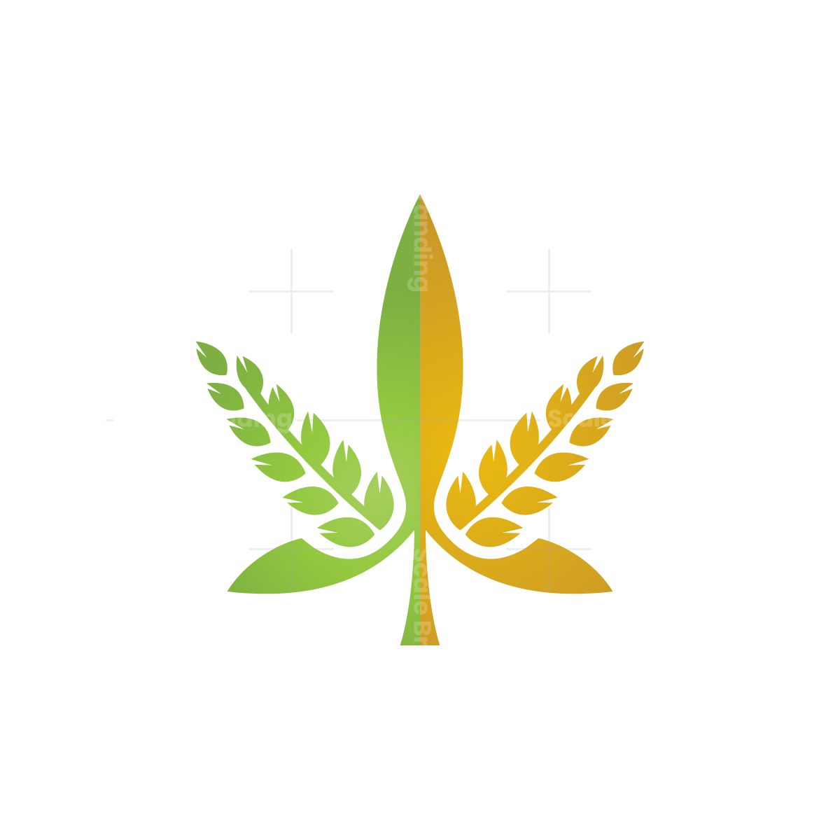 Wheat And Cannabis Logo | Scalebranding