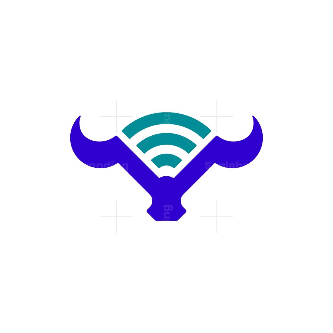 Wifi Bull Head Logo | Scalebranding