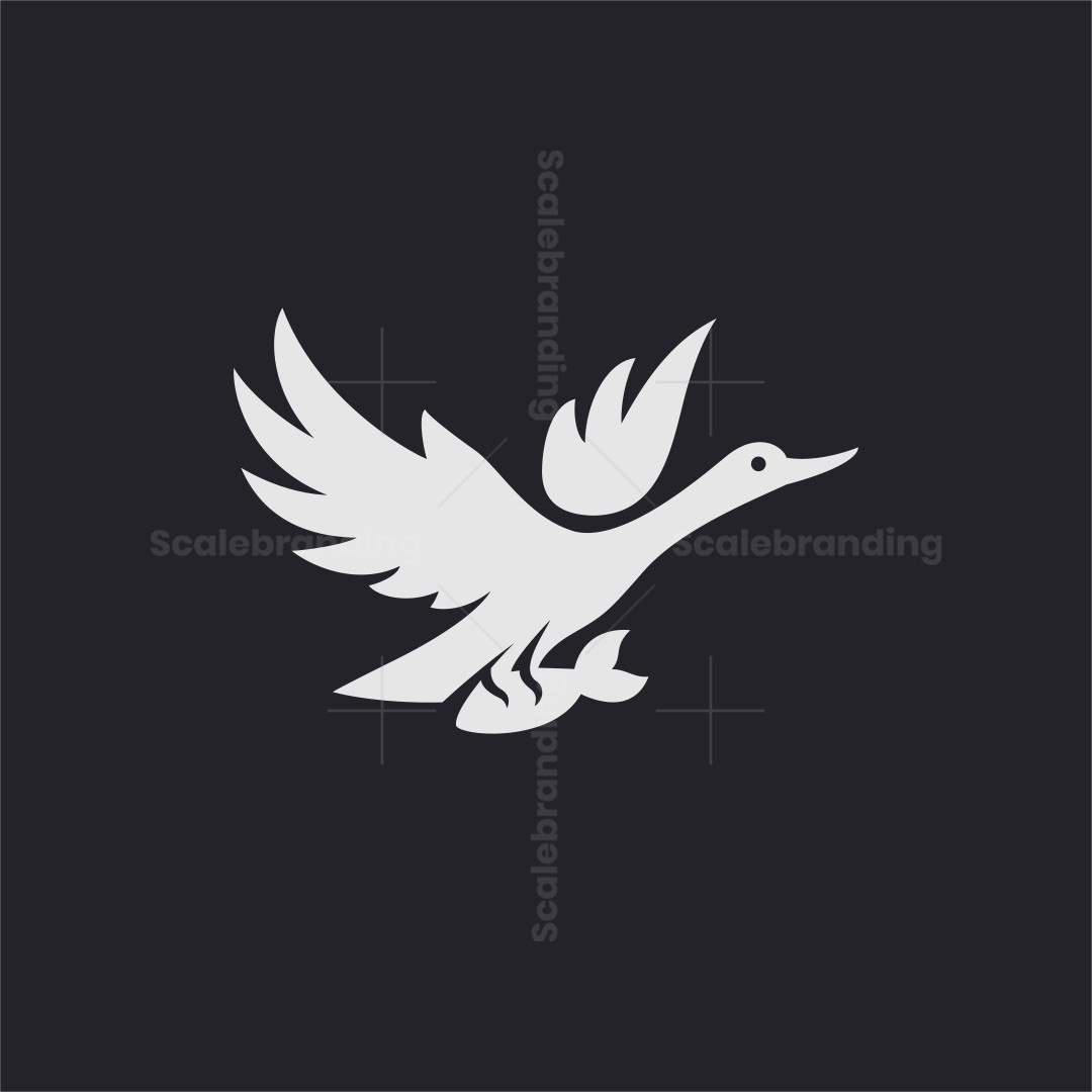 Flying Goose Logo Premium Vector | Flying Goose Geese Logo Design