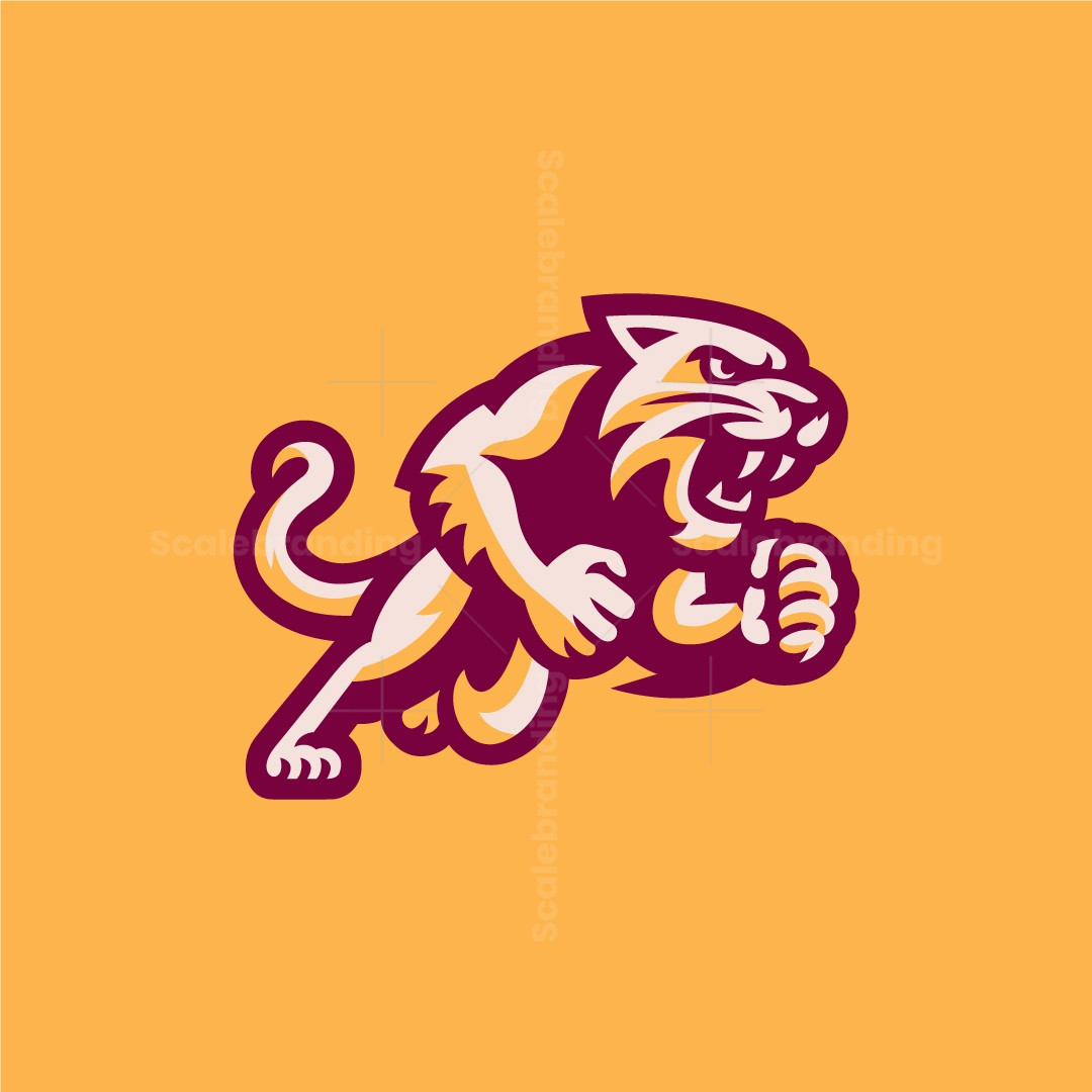 Wildcat Run Athletic Mascot Logo | Scalebranding