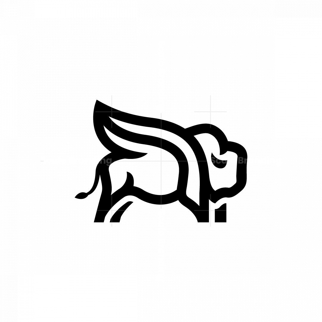 Winged Buffalo Logo Bison Logo | Scalebranding