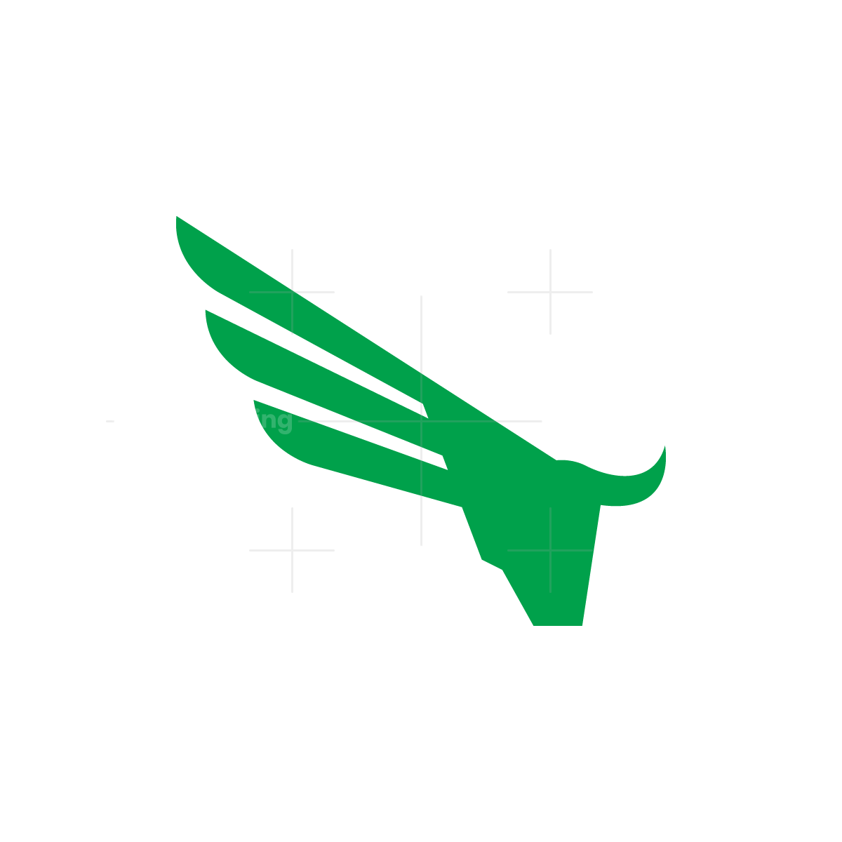 Winged Bull Head Logo | Scalebranding