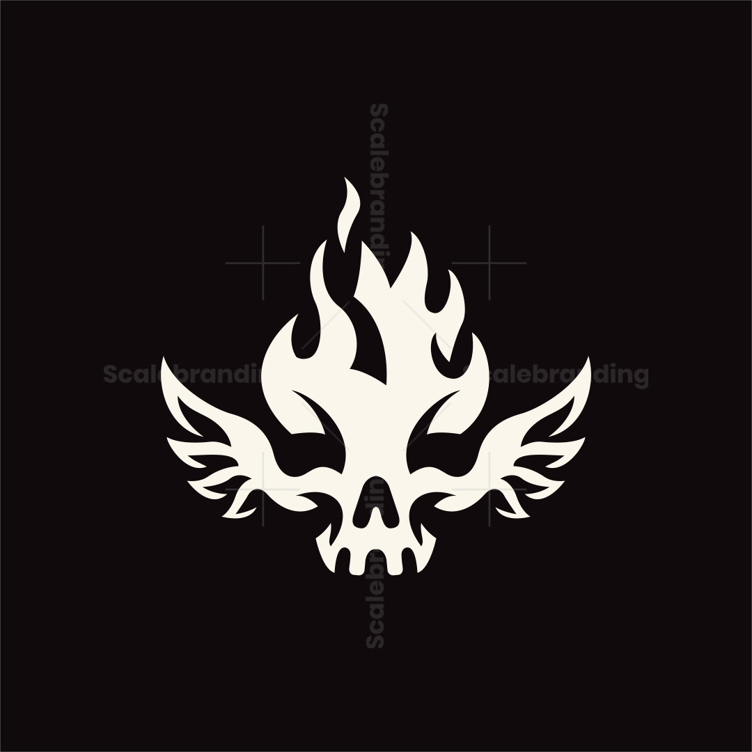 Winged Fire Skull Logo | Scalebranding