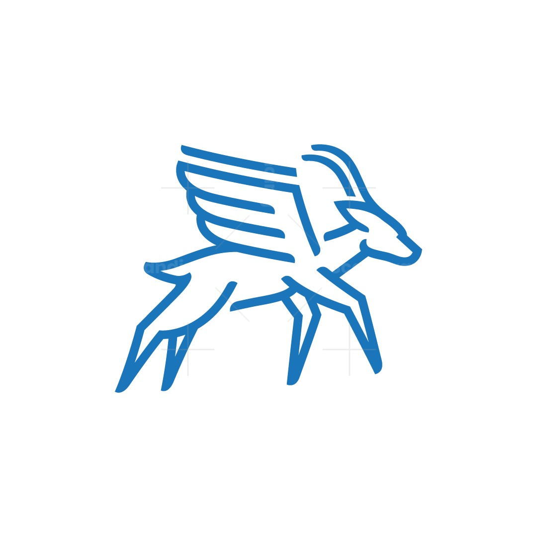 Winged Gazelle Logo | Scalebranding