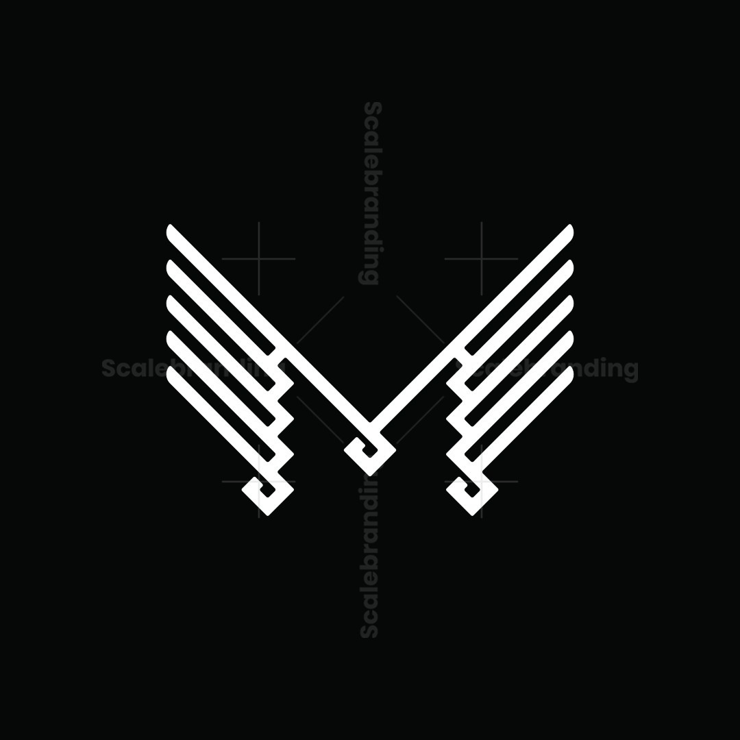 winged M letter logo | Scalebranding