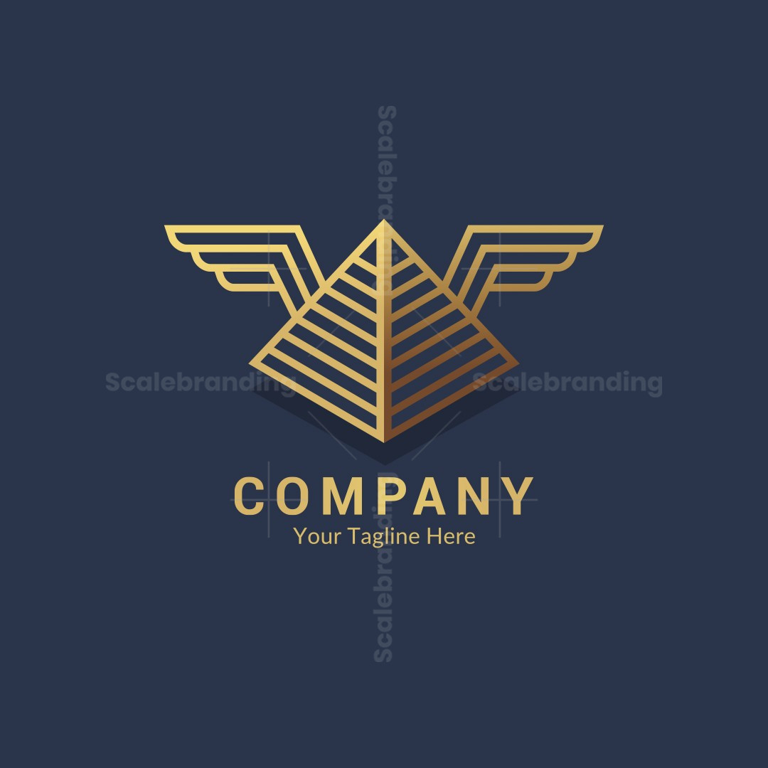 Unique and creative Winged Pyramid Logo | Scalebranding