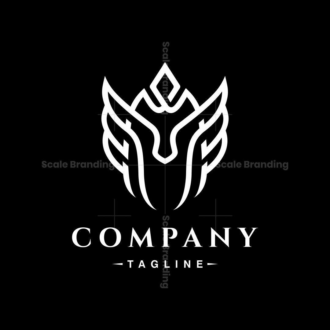 Winged Helmet Logo Creative Spartan Viking Helmet Wing Logo Vector