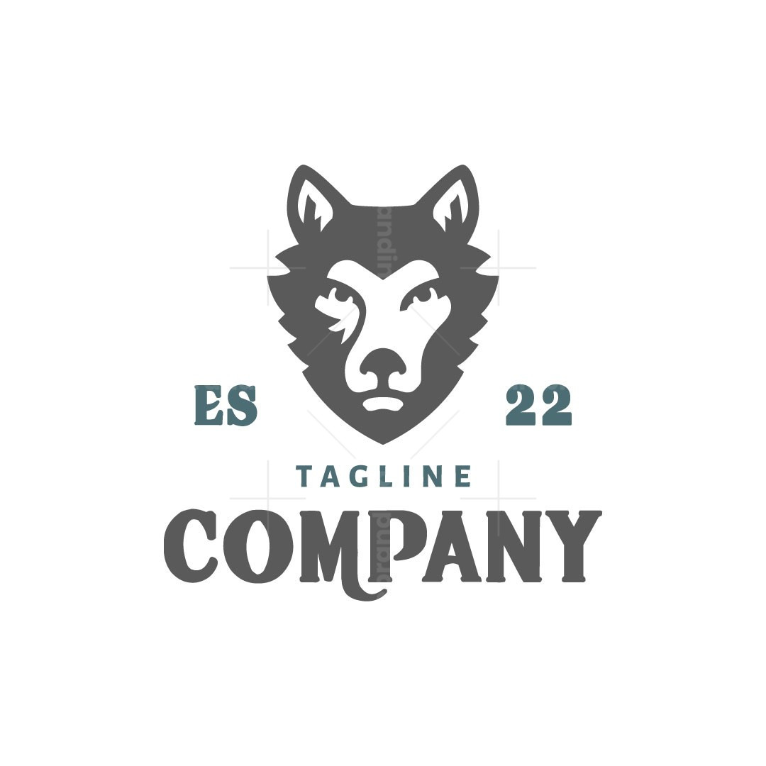 Wolf head shield logo | Scalebranding