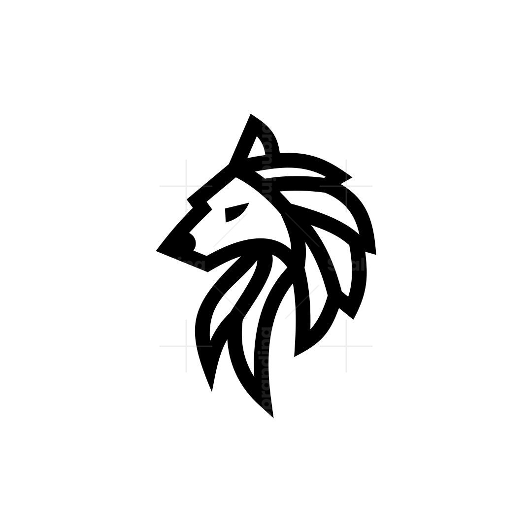 Wolf Line Minimalist Logo | Scalebranding