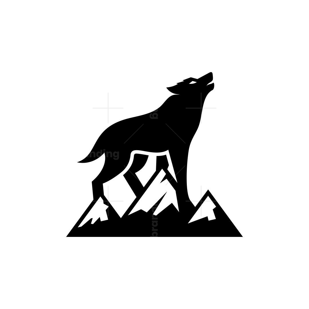 Free Wolf Mountain Peak Logo Wolf 36634024 Vector Art At Vecteezy