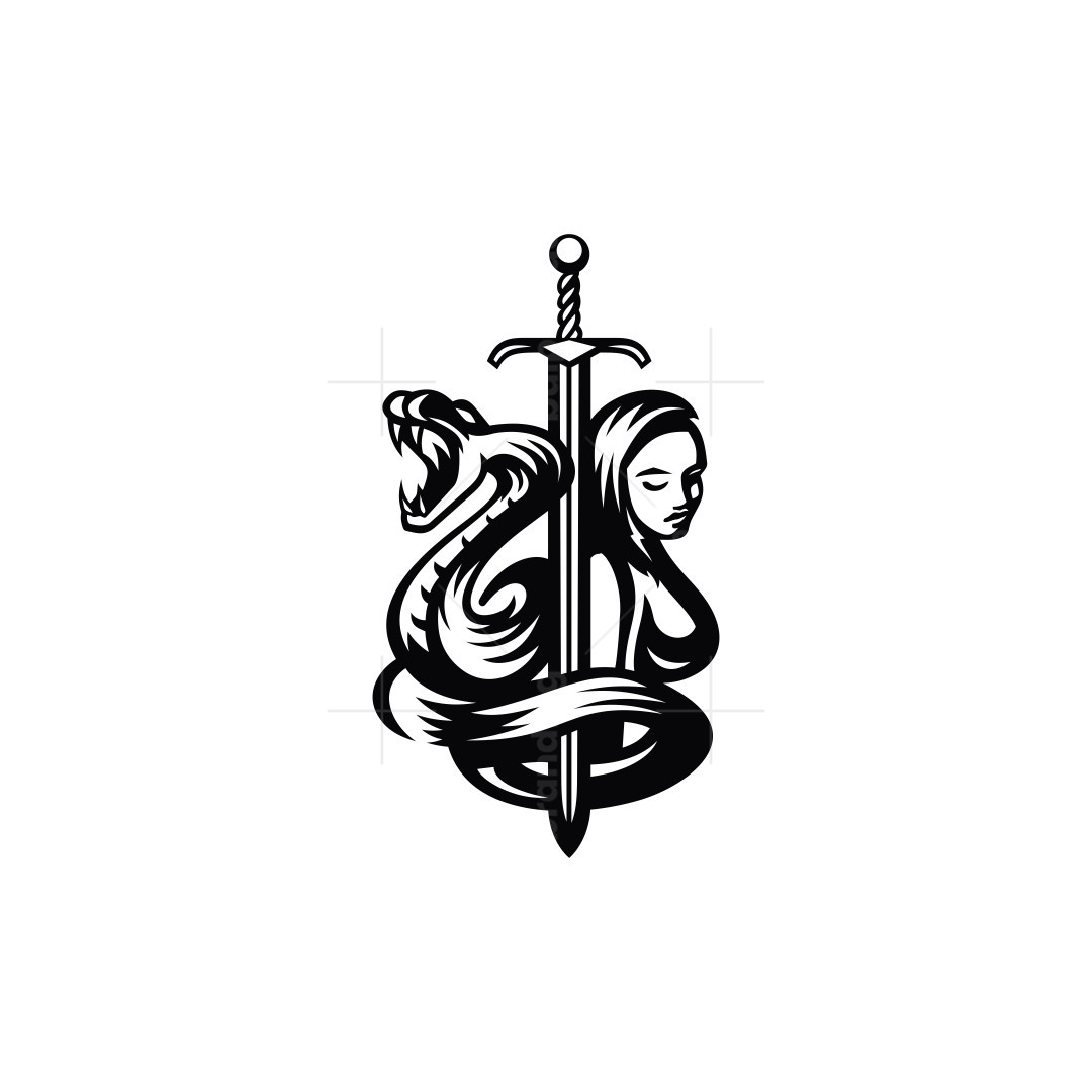 Woman and Snake Guardian Logo | Scalebranding