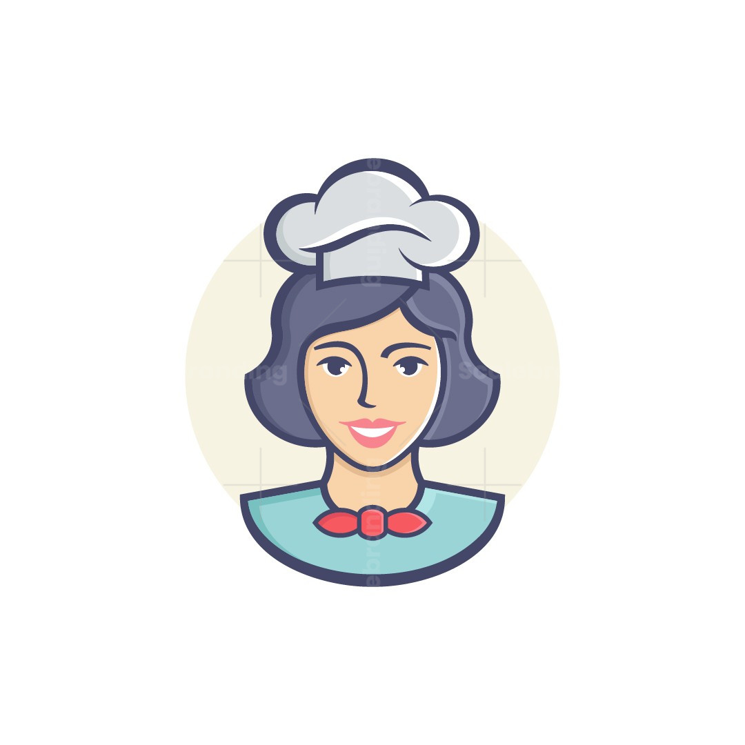 Woman Bakery Cook Character Logo | Scalebranding
