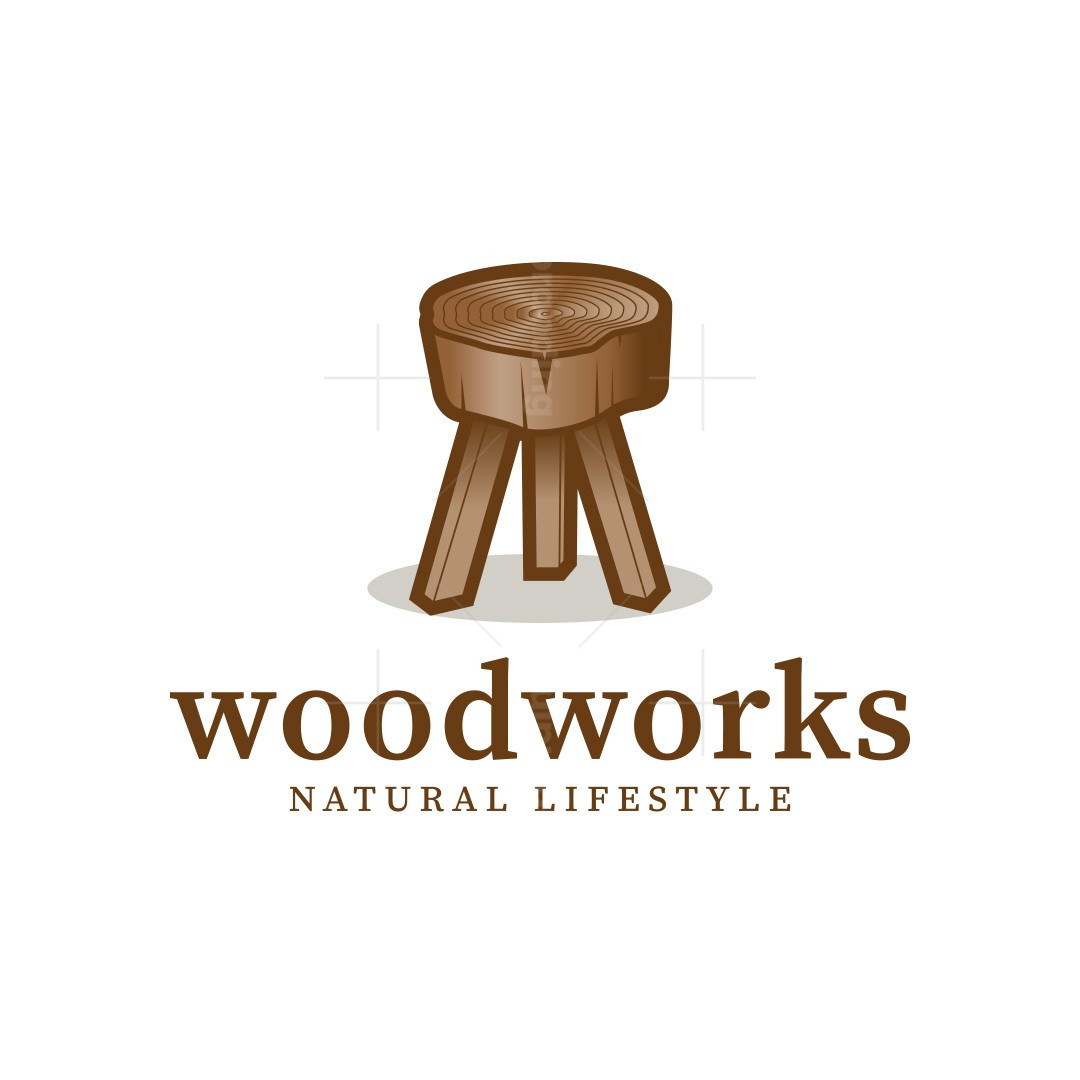 Wooden Stool Logo | Scalebranding