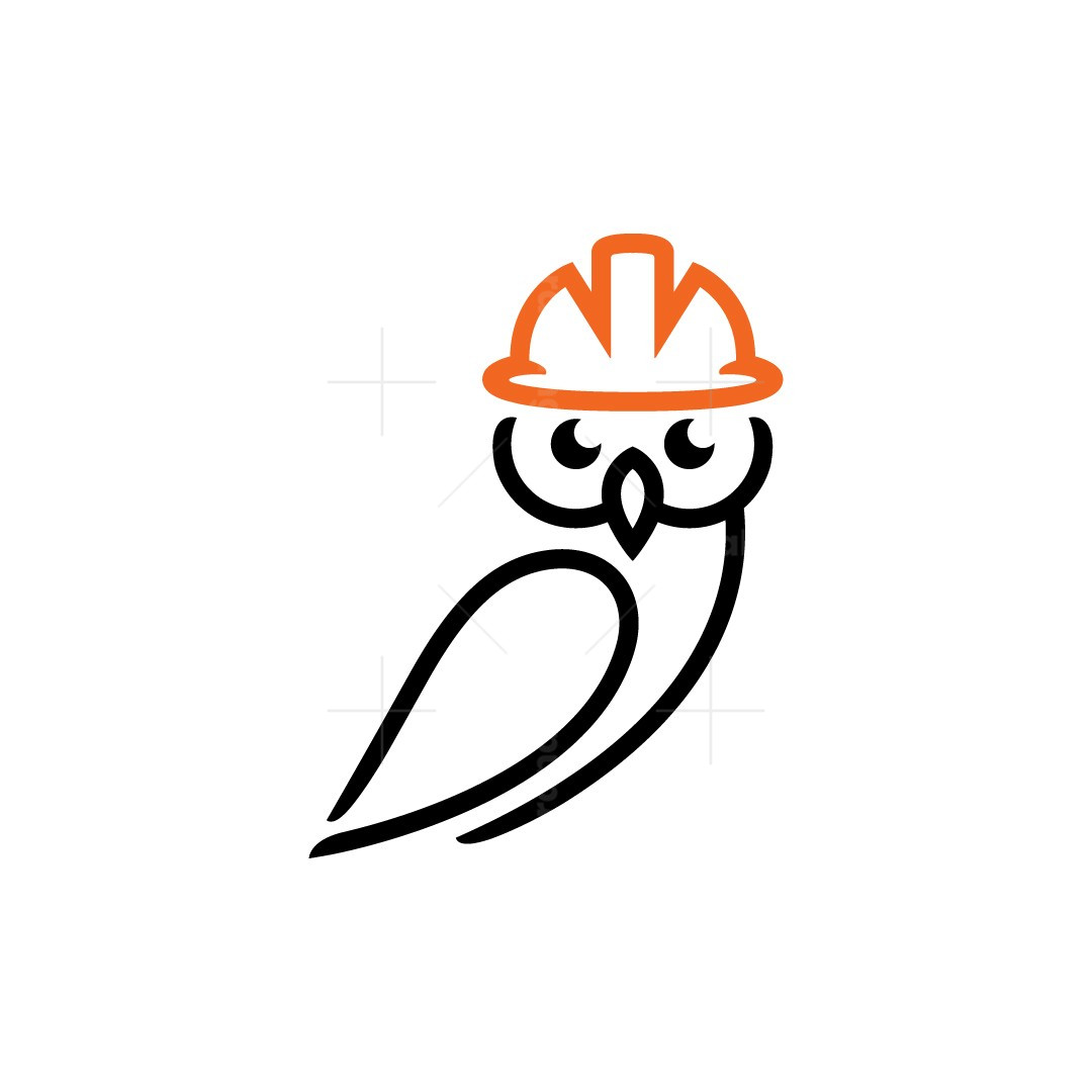 Worker Owl Logo Construction Owl Logo | Scalebranding
