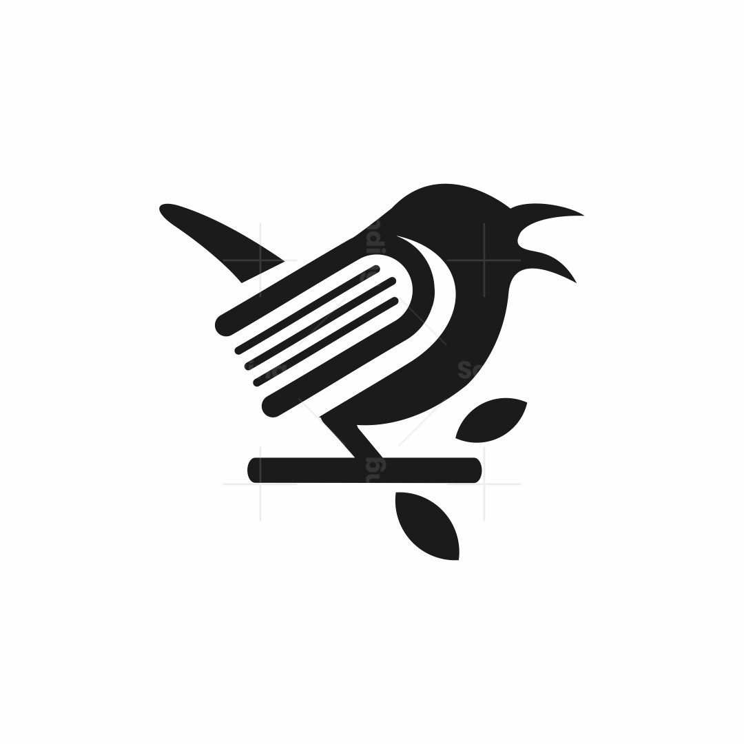 Wren Bird Book Logo | Scalebranding