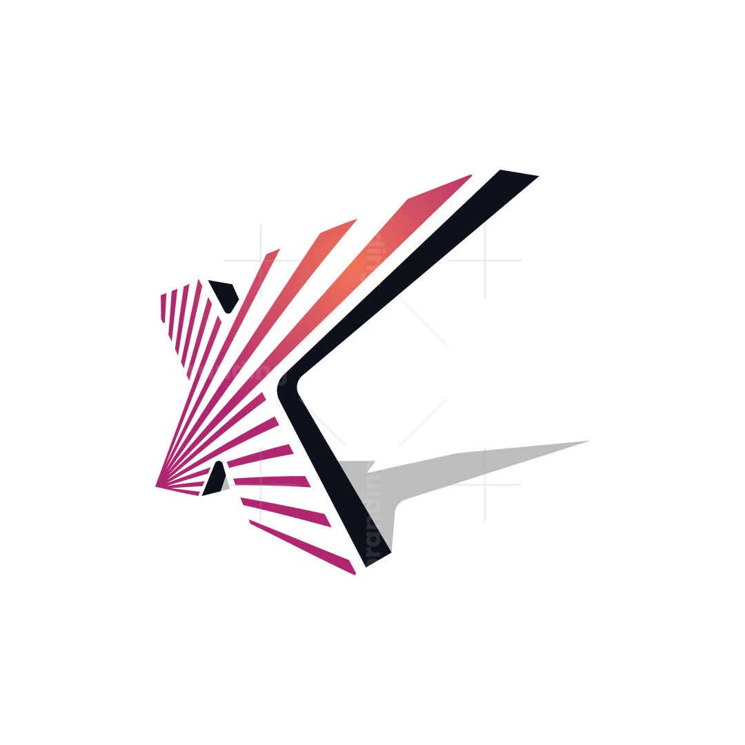 X Lettermark in Perspective with Shadow Logo | Scalebranding