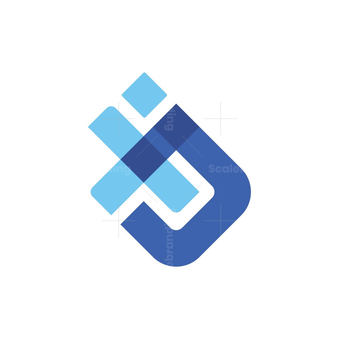 Modern Simple XD Blue Logo | Scalebranding