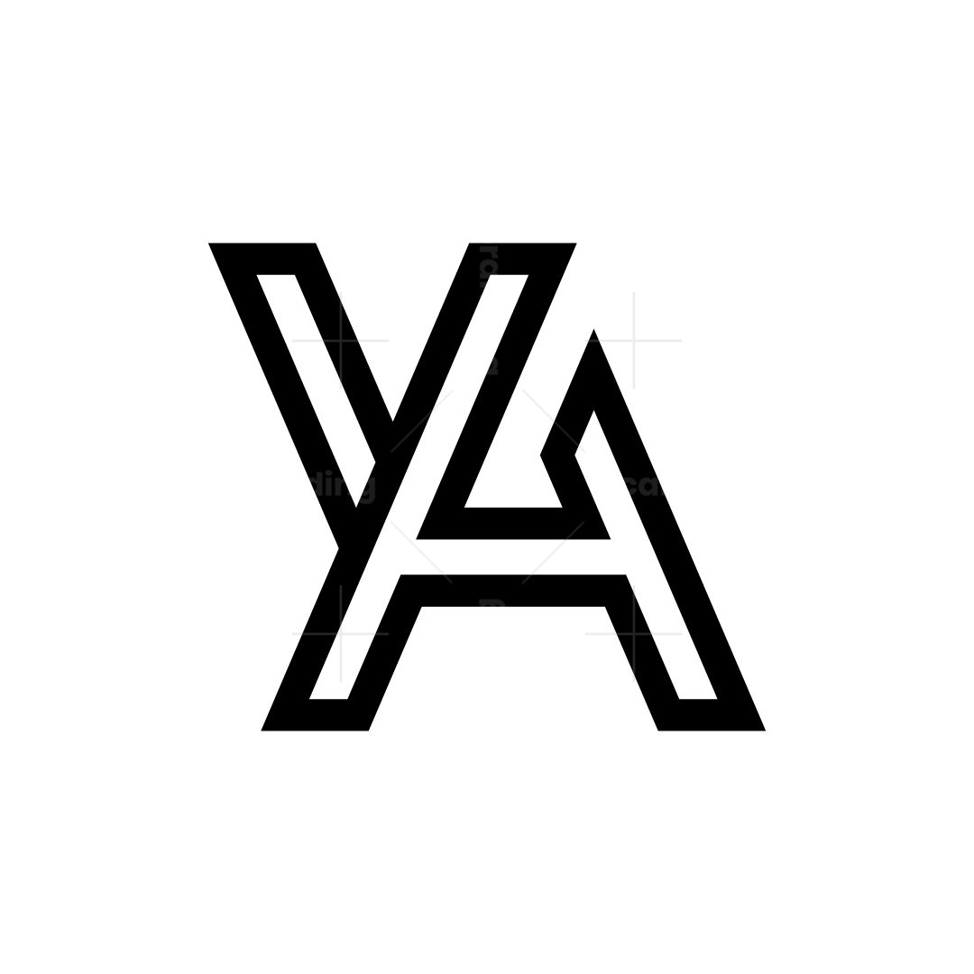 Letters YA Monogram Logo YA AY Logo | Scalebranding