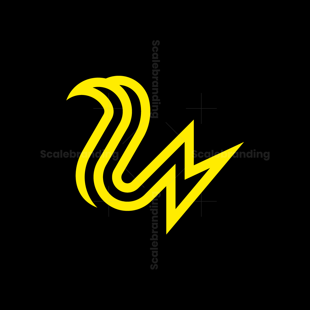 Lightning Eagle Power Mark Logo | Scalebranding