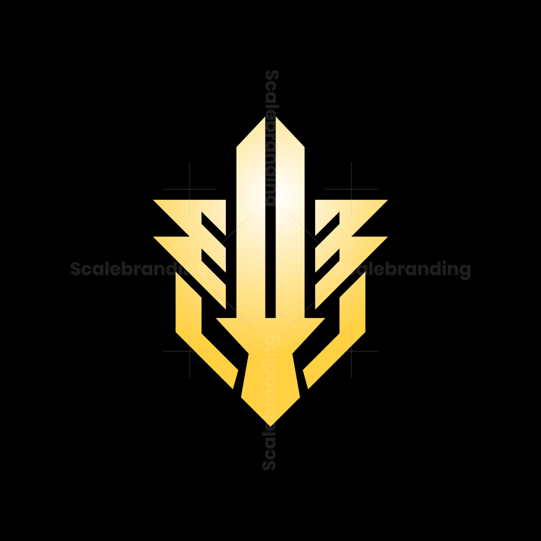 Red Mecha Sword Modern Logo | Scalebranding