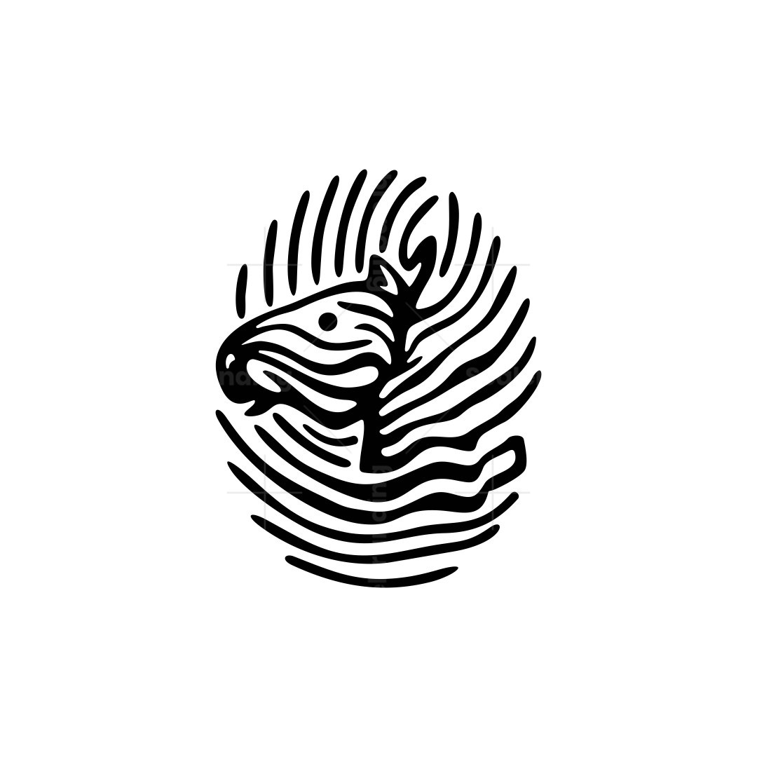 Zebra And Fingerprint Logo | Scalebranding