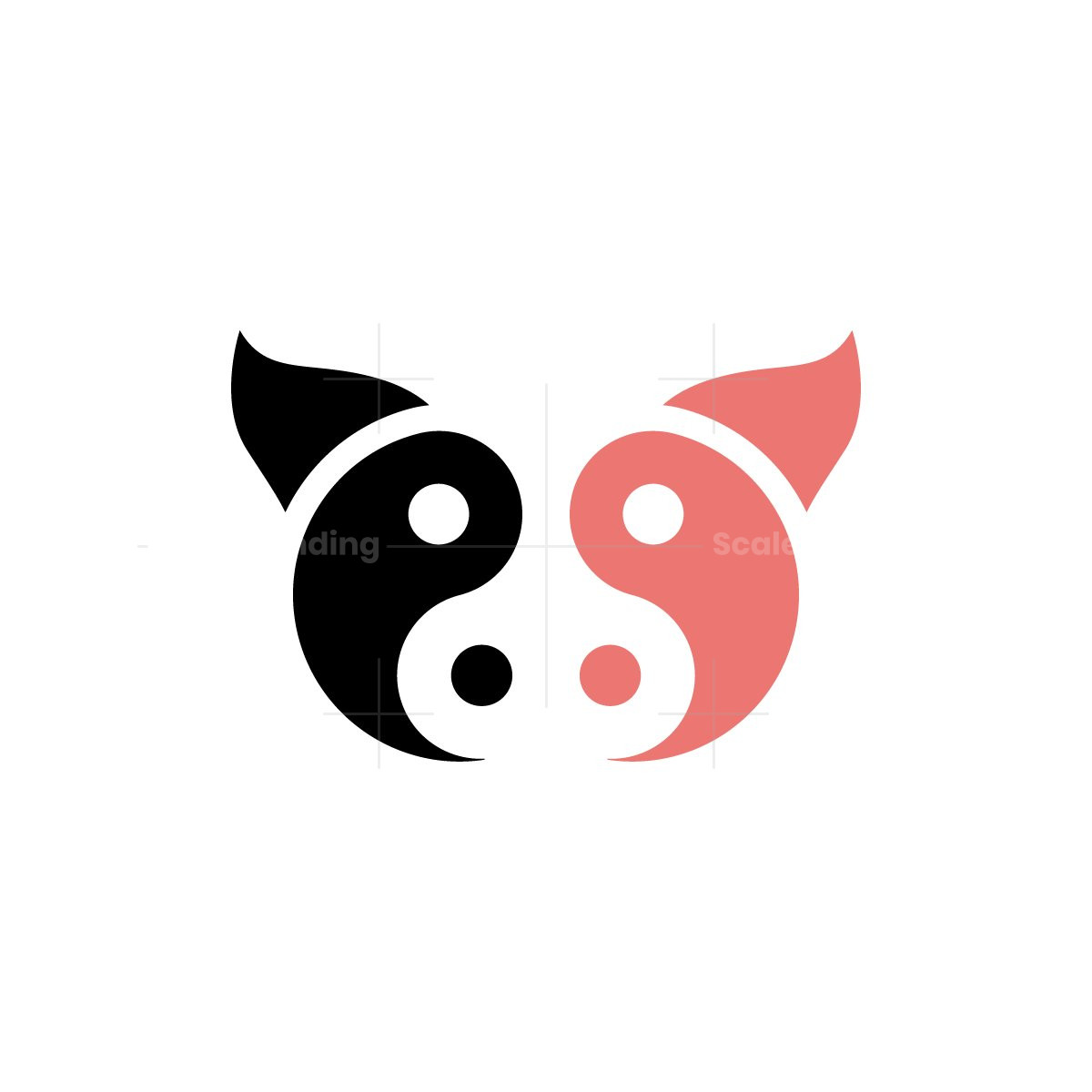 Zen Pig Logo Pig Head Logo Yin Yang Pig Logo | Scalebranding