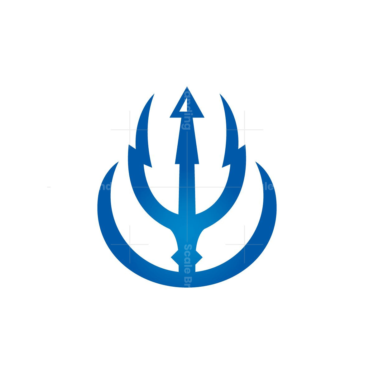 Zeus Energy Trident Logo Lightning Trident Logo | Scalebranding